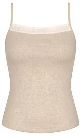 sloggi GO Ribbed Spaghetti Top Femme, Grey Combination, XS