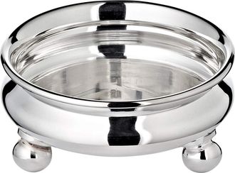 Edzard 3er Set Schale Santa (Ø 8 cm, H 4 cm) schwerversilbert mit Füßen - Original Servierschale, Dekoschale, Obstschale, Servierschüssel - Schüsselschale ru