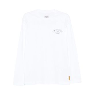 Emporio Armani Homme, Tops, Blanc, Taille: S T-Shirt en jersey de coton stretch