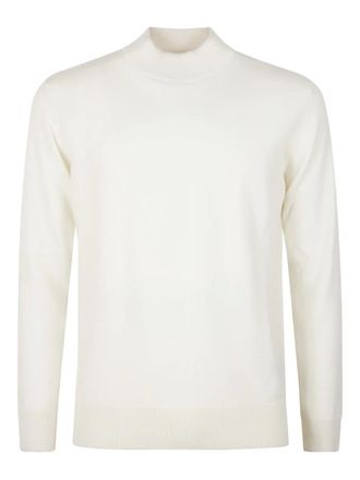 Eleventy pull &agrave; col montant - Blanc