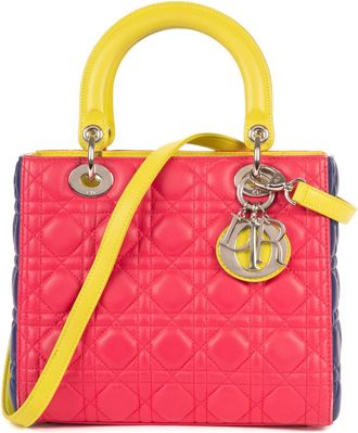 Dior Crossbody Bags - Lady Dior Tricolor Medium - Gr. unisize - in Rosa - f&uuml;r Damen