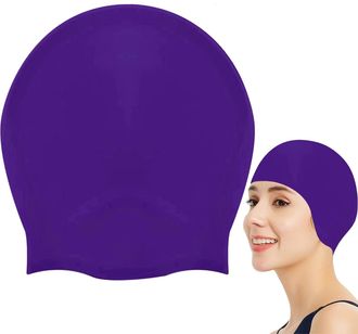 Generico Badekappe f&uuml;r Frauen, Badekappe f&uuml;r langes Haar, wasserdichter Schutz und bequeme Schwimmausr&uuml;stung f&uuml;r Scho&szlig;training, Wassergymnastik, Pool