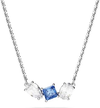 Swarovski Mesmera Anhänger, Rhodinierte Damenhalskette mit Strahlenden Swarovski Kristallen