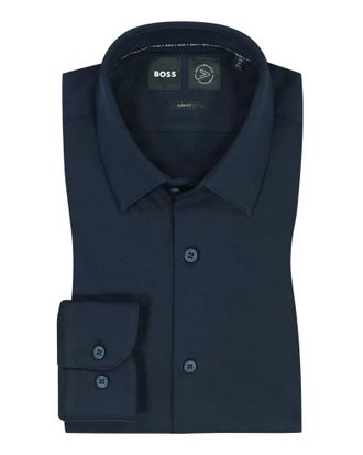 HUGO BOSS Hemd im Baumwoll-Mix, Slim Fit in