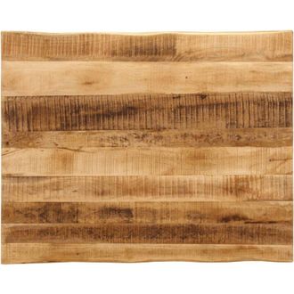 vidaXL Dessus de table bord vivant 100x80x2,5 cm bois de manguier brut - Vidaxl