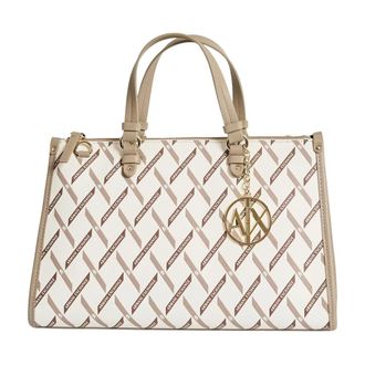 A|X Armani Exchange Femme, Sacs, Blanc, Taille: ONE Size Gynger Logo M Handbag