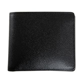 Maison Margiela Homme, Accessoires, Noir, Taille: ONE Size Porte-cartes en Cuir Noir avec Moniker