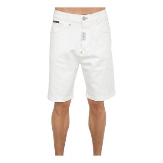 Philipp Plein Wei&szlig;e Denim Shorts Formentera Fit - - Shorts - Herren - Wei&szlig; - W32