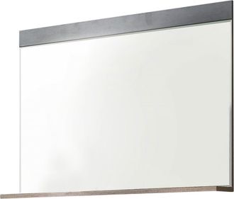 Trendteam Indy - Garderobenspiegel - Eiche/Grau - Wandspiegel mit vollständiger Spiegelfläche - (BxHxT) 90 x 69 x 16 cm - für Flur, Wohnzimmer oder Badezimmer