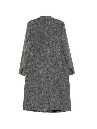 Emporio Armani Double-Breasted Wool Blend Coat - Grey