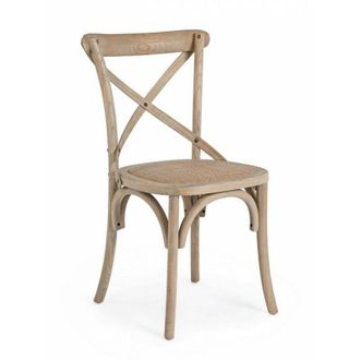 BIZZOTTO Chaise Cross Gris Naturel