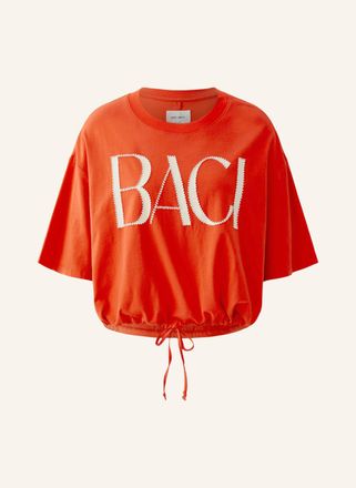 Oui T-Shirt Mit Schmuckksteinen rot