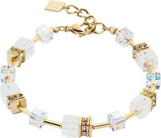 Coeur de Lion Armband - GeoCUBE Iconic Nature Armband - Gr. ONE SIZE - in Wei&szlig; - f&uuml;r Damen