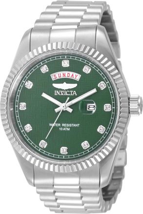 Invicta Specialty 51044 Herrenuhr - Quarzwerk - Edelstahl mit gr&uuml;nem Zifferblatt - 43 mm