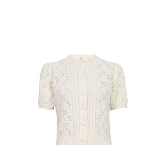 Levi's Cardigan maille &agrave; manches courtes en coton et laine m&eacute;lang&eacute;s