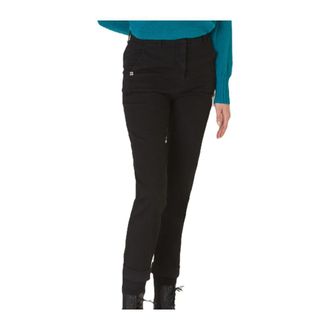 Manila Grace Slim Chino Hose - - Trousers - Damen - Schwarzk - L