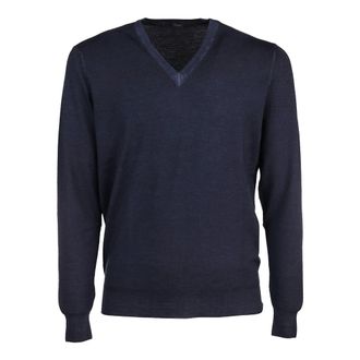 Drumohr L&auml;ssiger Strickpullover - - Knitwear - Herren - Blau - M
