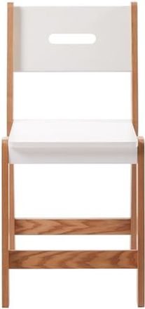 Vertbaudet Chaise Primaire, Assise H 45 cm Ligne ARCHITEKT Blanc/Bois TU