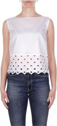 Max Mara Femme, Tops, Blanc, Taille: 40 FR Haut de Plage