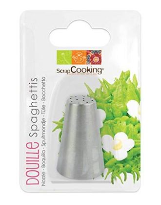 ScrapCooking 1808 Stecknuss Spaghetti Edelstahl Silber 14 x 10,8 x 3,2 cm