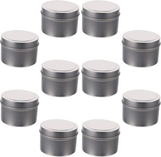 Cabilock Blechdose mit Deckel Rund Leere Kerze Dosen Wei&szlig;blechdose Cremedose Kosmetische Beh&auml;lter Metallboxen Geschenkbox f&uuml;r Tee Kerzen Gew&uuml;rze Bonbons Schmuc