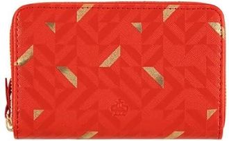 Draeger Portefeuille Compact Femme - 15x2,5x9,5 cm - Vert et Dor&eacute; - Zipp&eacute; - Polyester et Coton - Id&eacute;e Cadeau &Eacute;l&eacute;gant Anniversaire, F&ecirc;te des M&egrave;res, Amie - Tend