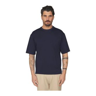 H&egrave;SKIMO No Iron Silk T-Shirt - - Tops - Herren - Blau - S