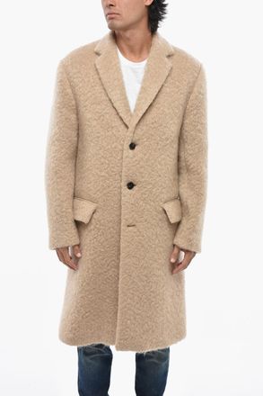 Dries Van Noten Wollmantel RUSTIC mit kontrastierendem Knopf Dries Van Noten
