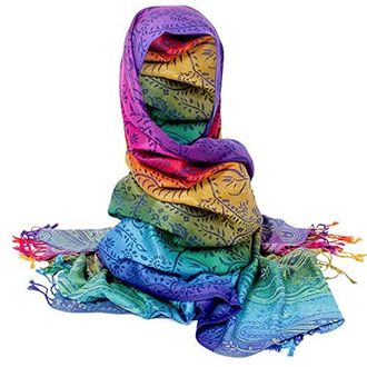 Generic &Eacute;charpe de cockpit en satin pour femme Bleu &agrave; motifs, Noir, A