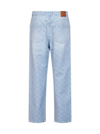 Casablanca Mens Jeans Washed Monogram Light Blue Cotton