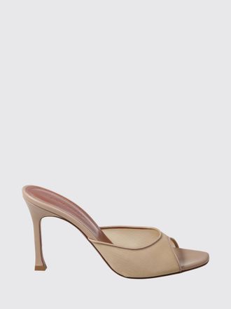 Amina Muaddi Sandales &agrave; Talons Femme couleur Beige