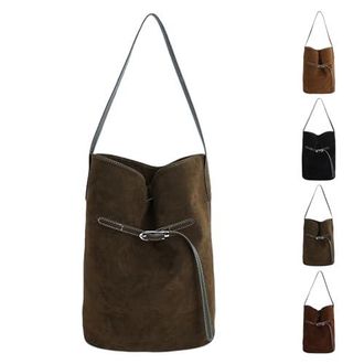 Generic Kexpery Sac &agrave; bandouli&egrave;re en daim synth&eacute;tique pour femmes avec boucle de ceinture grand mod&egrave;le Hobo pour travail voyage