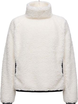 Moncler Moncler Teddy Polo Neck Sweatshirt, Men, White, Size: Xxl