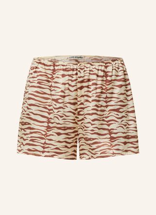 Love Stories Love Stories Schlafshorts Johnny Aus Satin braun