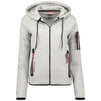 Canadian Peak Fanatic Lady - Sweat Femme Zip Capuche Poches - Sweatshirt Pull Manches Longues Chaud Hoodie Veste - Femmes Printemps Ete Automne Hiver (Gris Clair M)