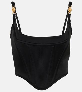 Versace Top Medusa 95 en satin à ornements