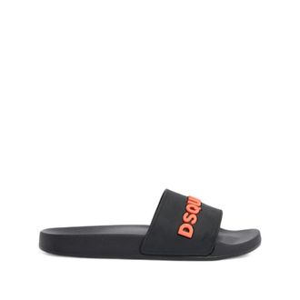 Dsquared2 Homme, Chaussures, Noir, Taille: 40 EU Logo Slides