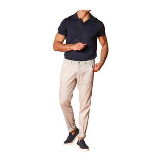 Mason's Homme, Pantalons, Gris, Taille: 3XL Pantalon Chino Slim Fit en Lin et Coton