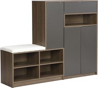 Generic Schuhaufbewahrungsbank & Schuhschrank,Schuhbank, multifunktionales Schuhregal mit gepolstertem Sitz,vielseitige Schuhaufbewahrungsl&ouml;sung mit verstellb