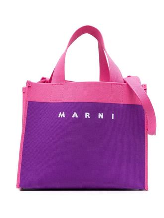 Marni sac cabas à design colour block - Violet