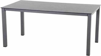 Siena Garden Siena Garden - Sola Dining Tisch 160x90 cm, anthrazit Gestell aus Aluminium in matt anthrazit, Tischplatte aus hpl in dark stone
