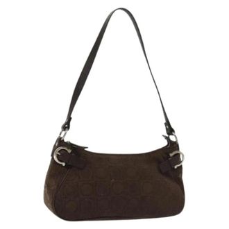 Ferragamo Pre-owned Wildleder handtaschen - - Pre-owned - Damen - Braun - ONE SIZE