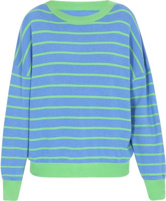 Mymo Pullover Frauen Blaue Streifen