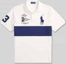 Polo Ralph Lauren Relaxed Fit Poloshirt aus reiner Baumwolle mit Kontraststreifen