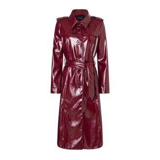 Ana Alcazar Femme, Manteaux, Rouge, Taille: 42 FR Trench-coat ajust&eacute;