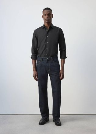 Mango Chemise 100 % coton regular-fit noir - Homme - XS - MANGO MAN