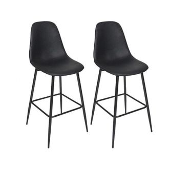Paris Prix Lot de 2 Chaises de Bar Amber 106cm Noir