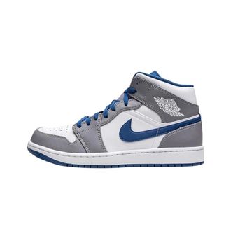 Nike Jordan 1 Mid Cement True Blue - - Sport - Herren - Mehrfarbig - 46 EU