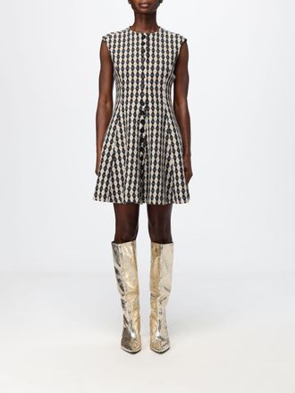 Msgm Mini-robe sans manches en pure laine vierge &agrave; motif carreaux