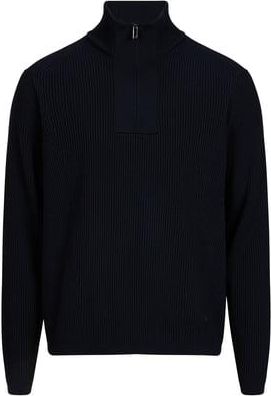 Emporio Armani Pull col montant zipp&eacute; en laine et coton